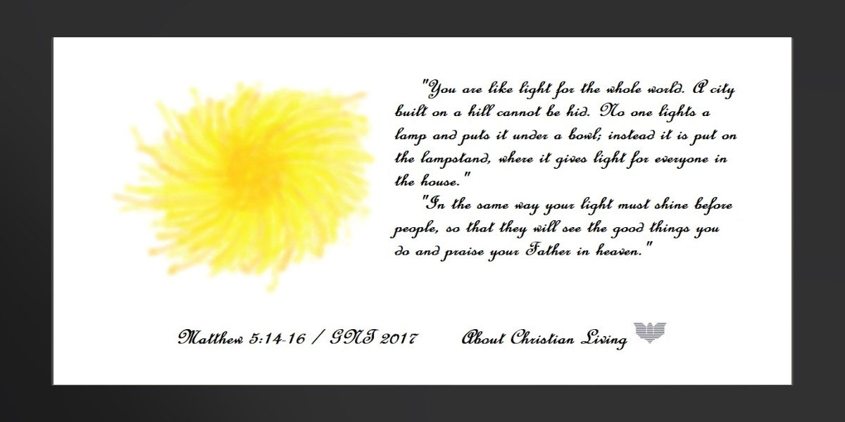 Archive - Matthew 5:14-16, Bible or Gospel Verses - Expressions
