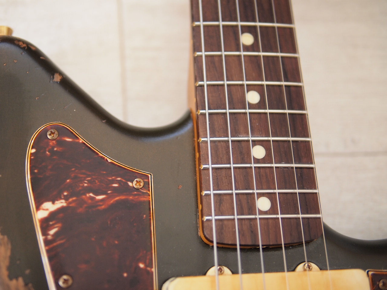 SOLD Warmoth + MJT - Custom "Split" Jazzmaster - Faded Olive Drab Green ...