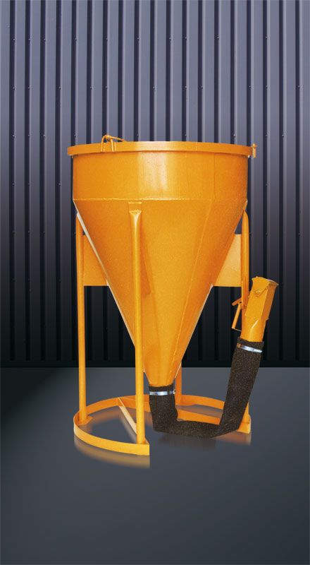 Cubilotes con descarga tubo flexible - Maquinaria prefabricados hormigón