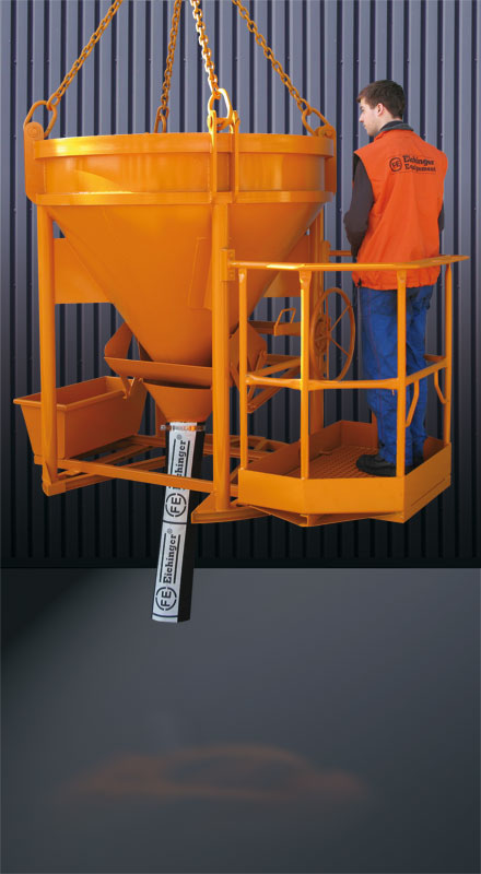 Cubilotes con descarga tubo flexible - Maquinaria prefabricados hormigón