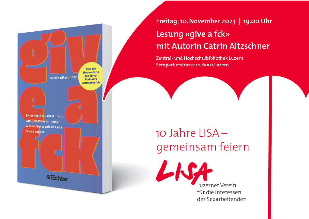 10 Jahre LISA: Lesung "give a fck" und Gespräch am 10. November 2023 ...