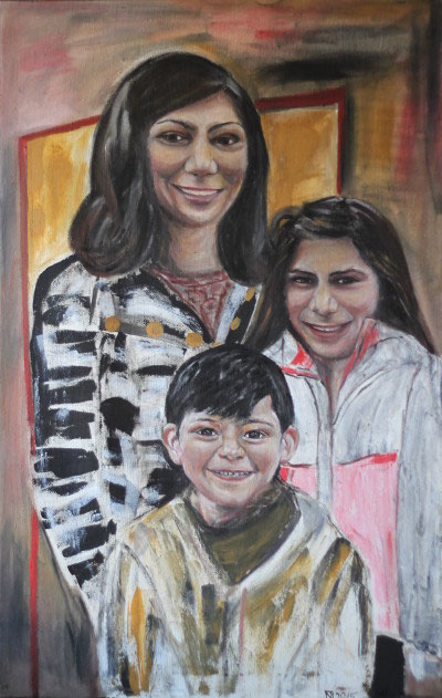 Theresa, George und Talin - Daniela Neumann - Portraits und Malerei