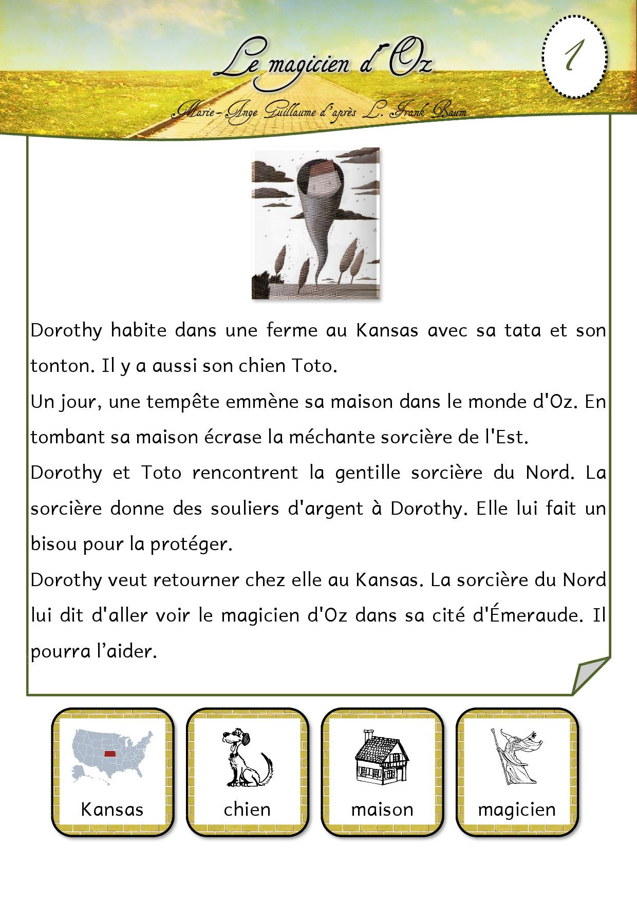 Le Magicien d'Oz - Fiches de prep (cycle1-cycle 2-ULIS-Rased)