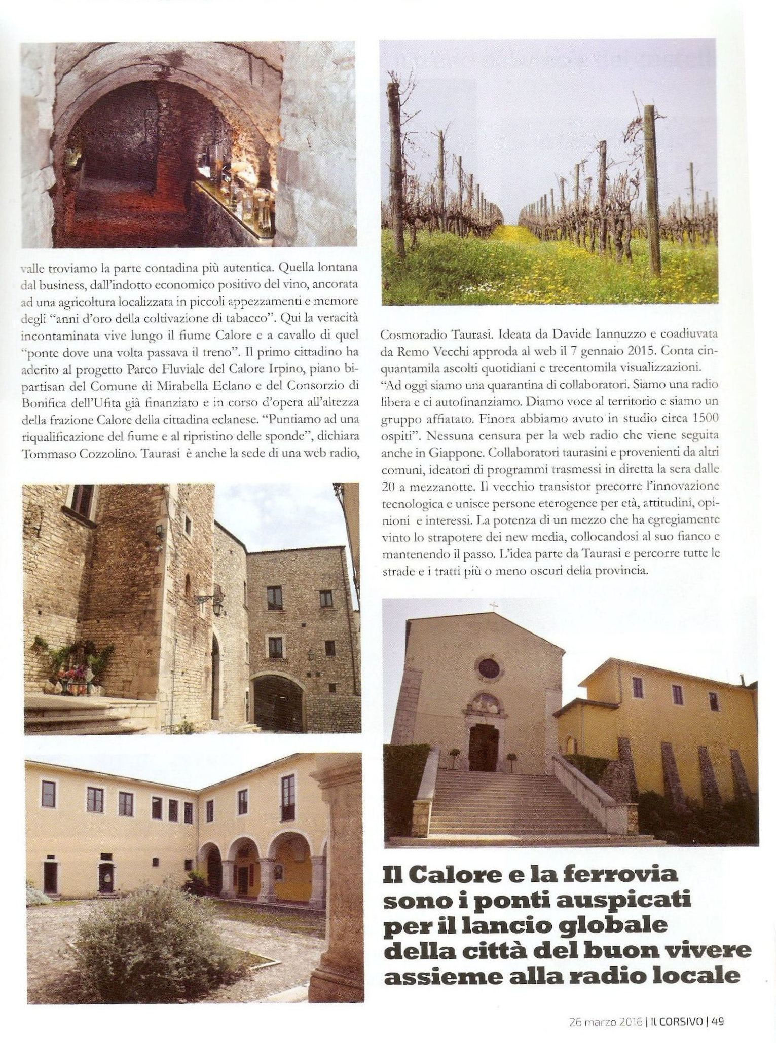 INCOMING E TURIMO, TAURASI CITTA' DEL VINO - voceditaurasi