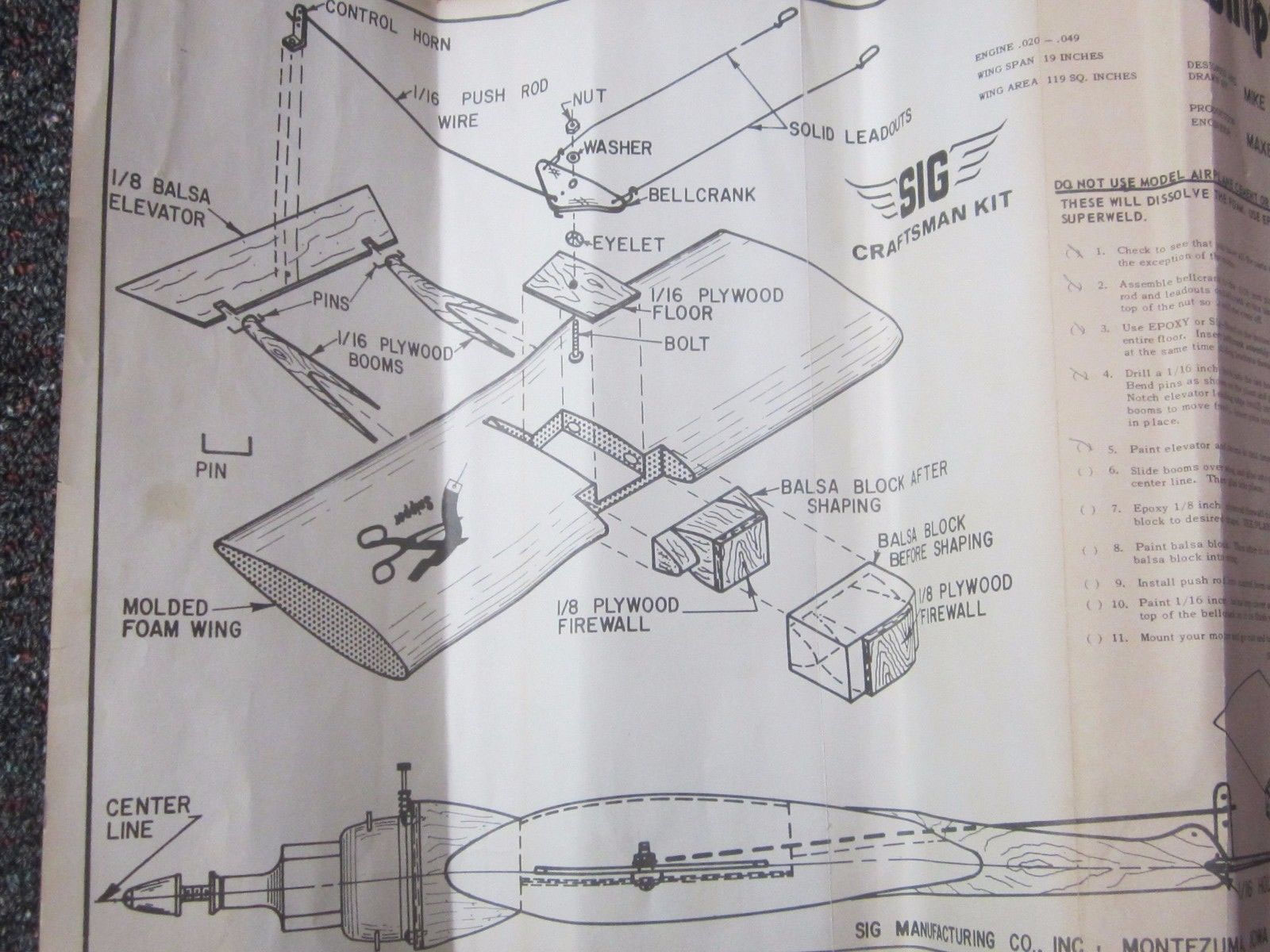 SIG C/L Kits - SIG's Model Aircraft Kit and ARF History