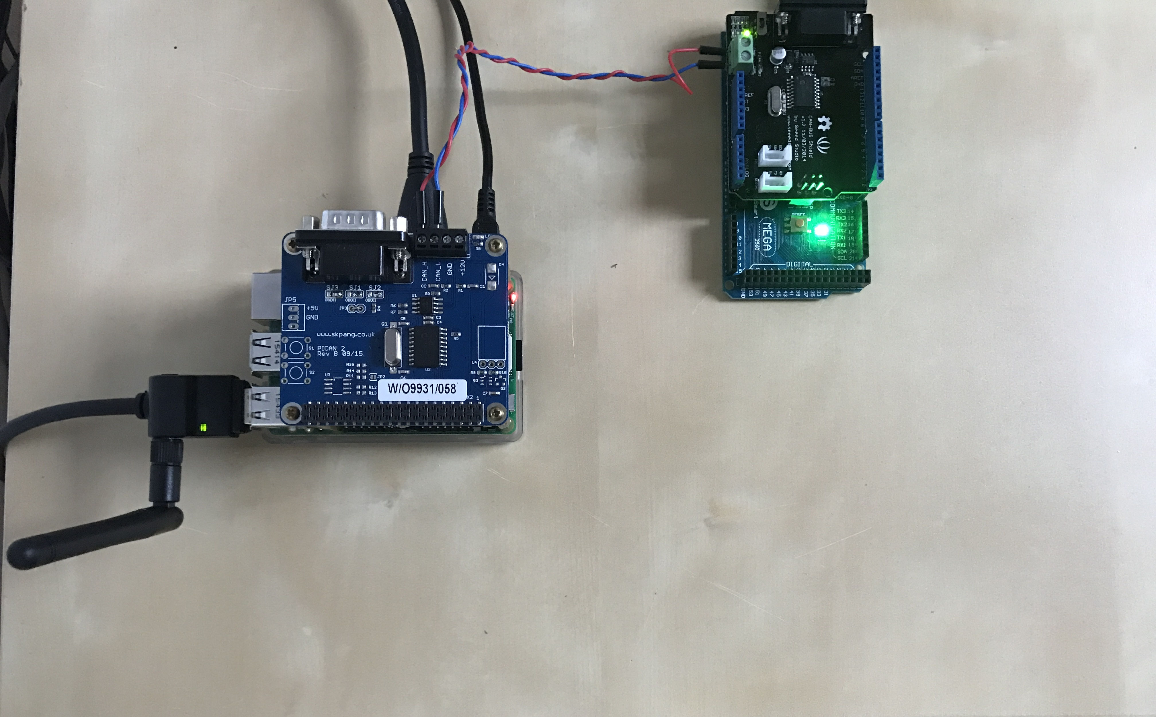 CAN-Bus connection - RPi and Arduino projects