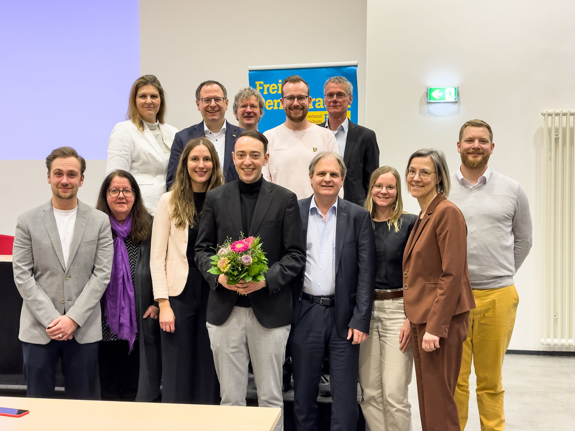 Léon Beck als Kreisvorsitzender der Freien Demokraten Bochum bestätigt ...