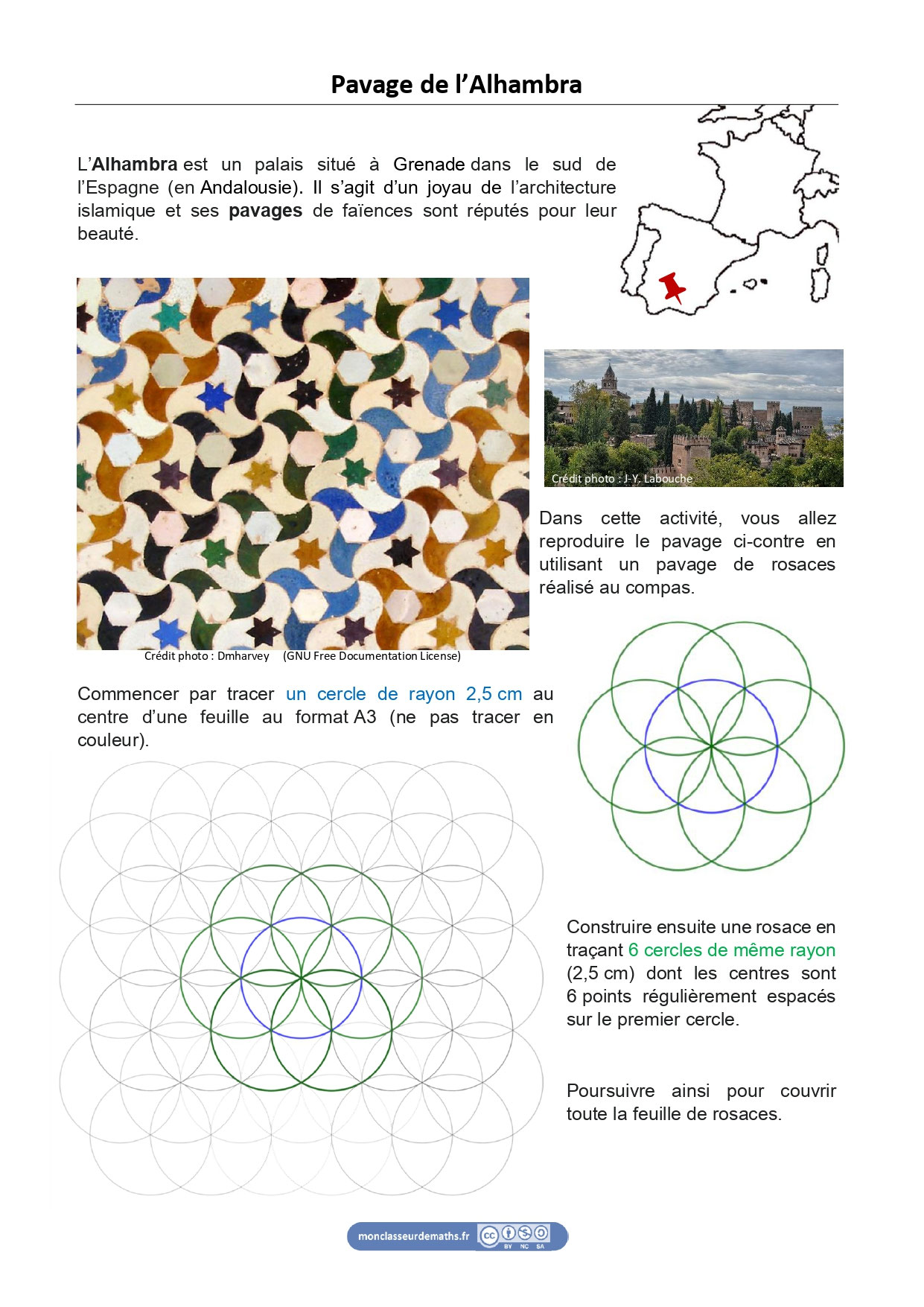 Un pavage de l'Alhambra - Mon classeur de maths