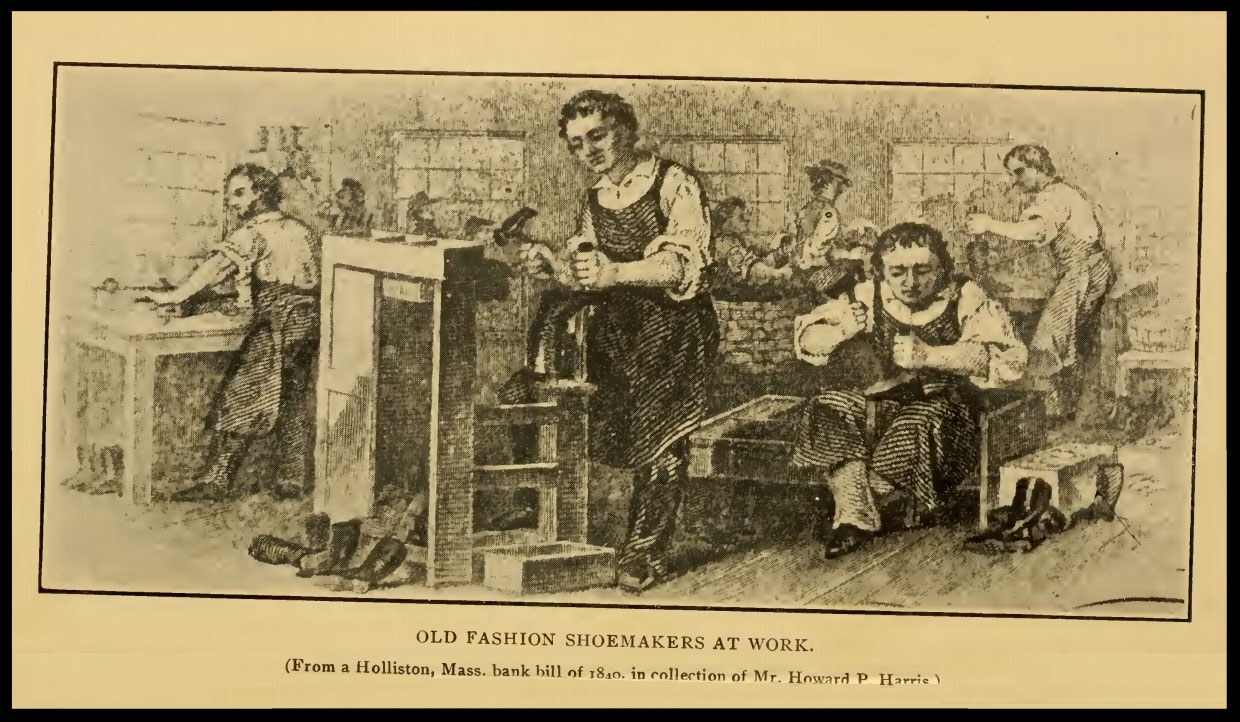 Colonial Shoemaker Painting