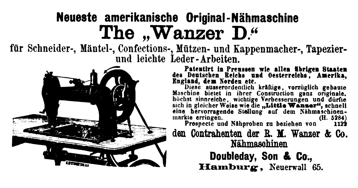 WANZER SEWING MACHINE Co. - Fiddlebase