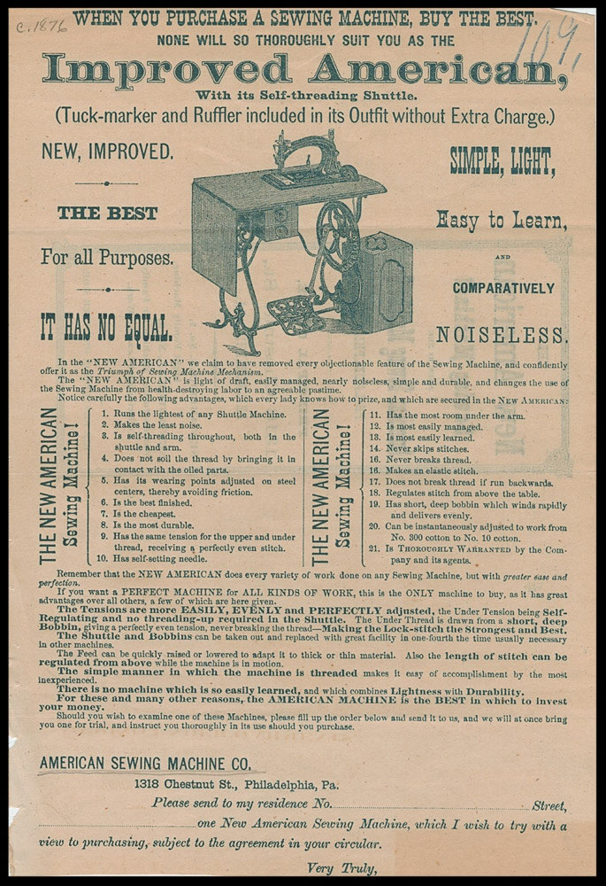 AMERICAN SEWING MACHINE COMPANY - Fiddlebase