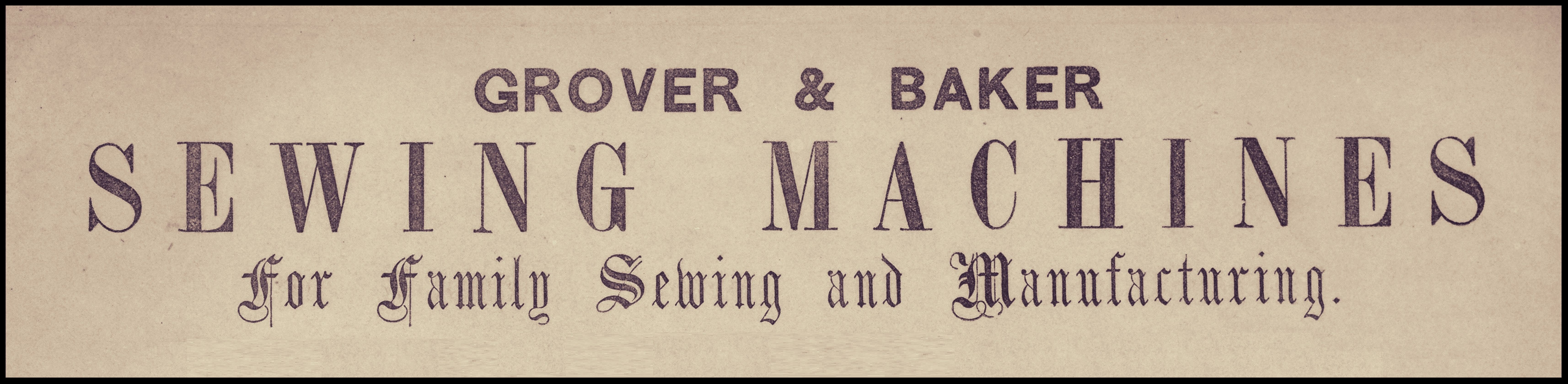 Grover & Baker Sewing Machines - Fiddlebase