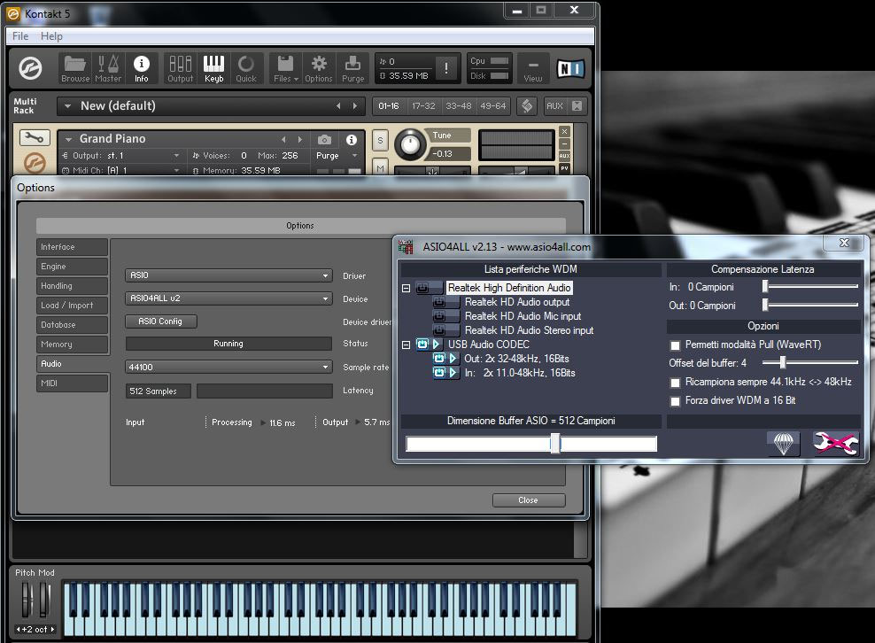 Utilizzare Asio4all e driver windows Realtek contemporaneamente ...