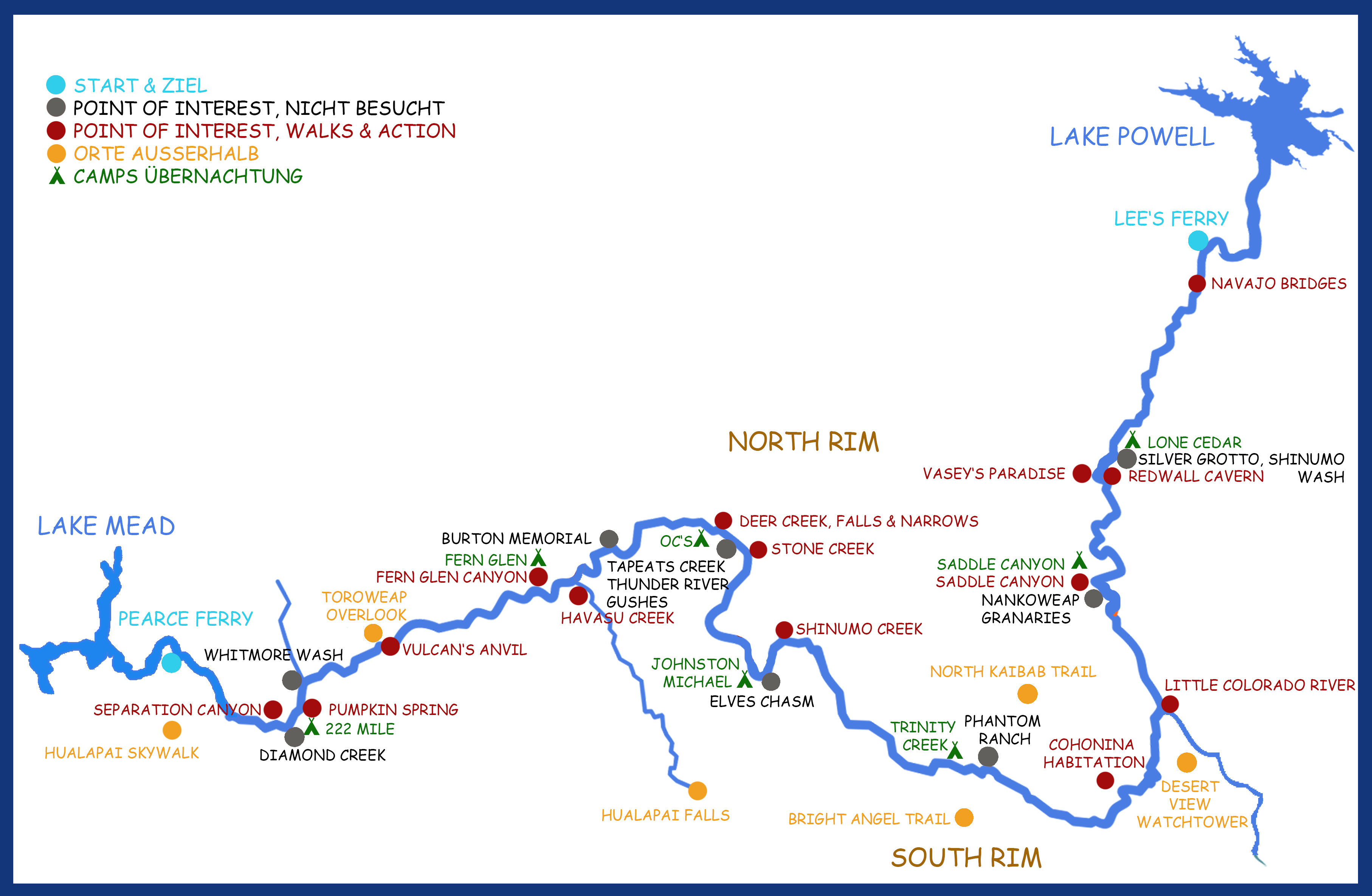 Grand Canyon - Rafting Trip Tag 1+2 - Reise-Foto-Wandern Brittasiehtdiewelt