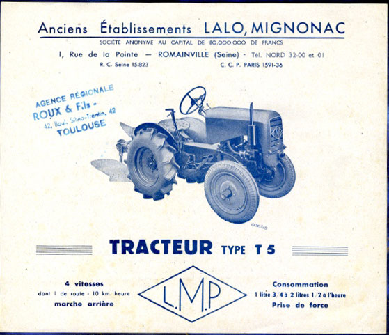 Tracteur LMP - Site de tracteurdevigne3