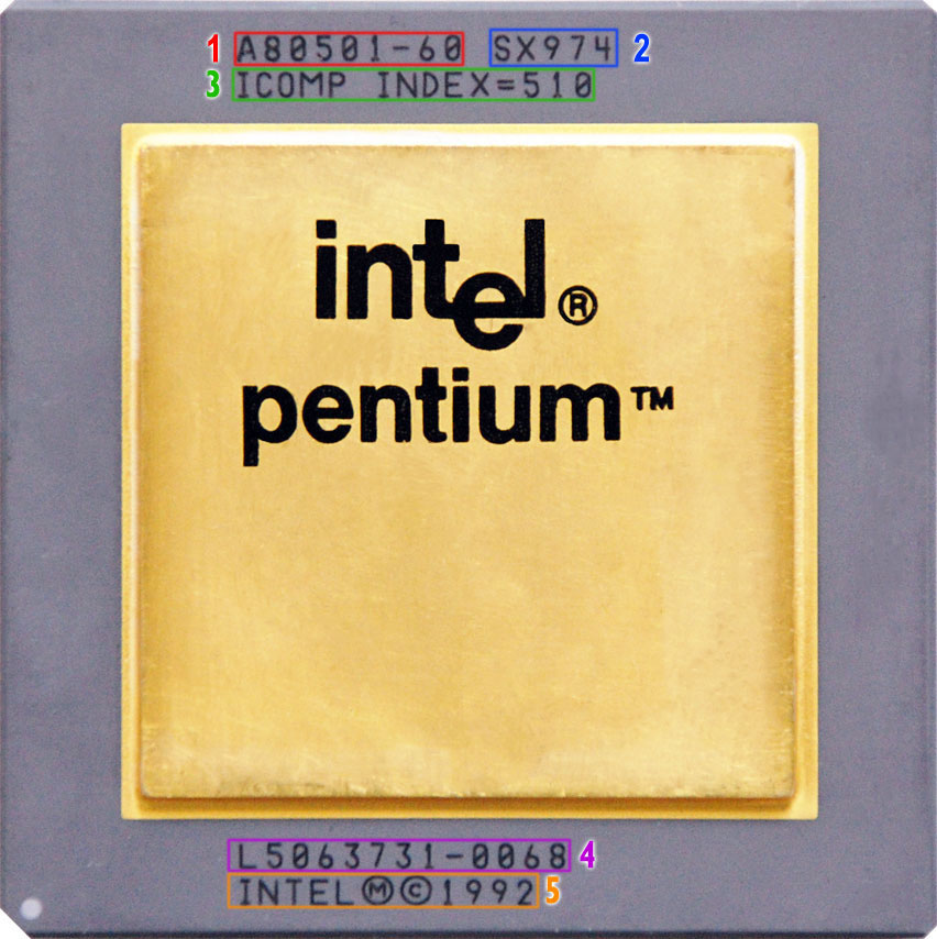Intel Pentium Identification - CPU MUSEUM - MUSEUM OF MICROPROCESSORS ...
