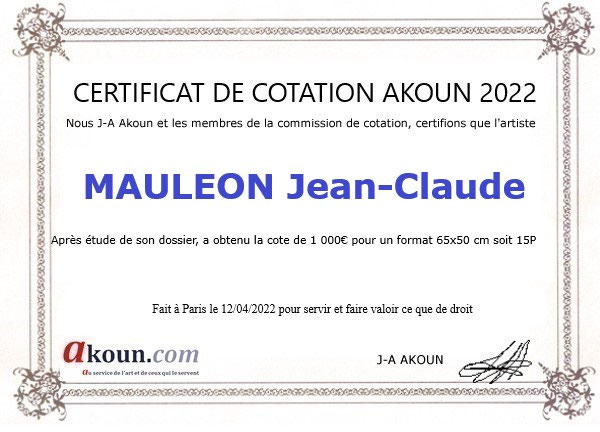 Cote d'artiste Akoun - Site de jcmauleon