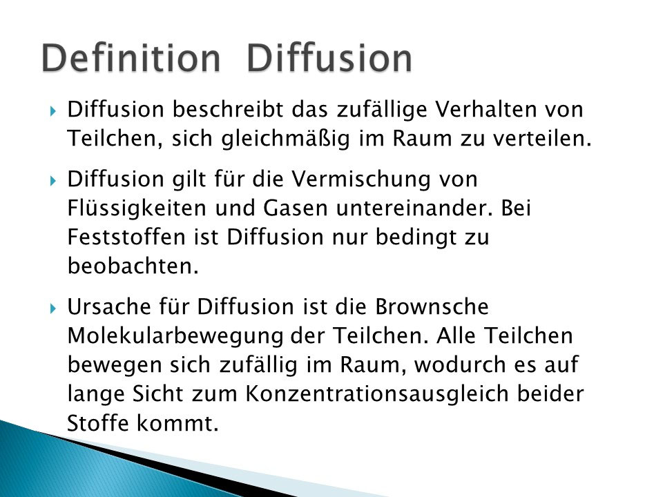 Osmose und Diffusion - Schule C-v-W