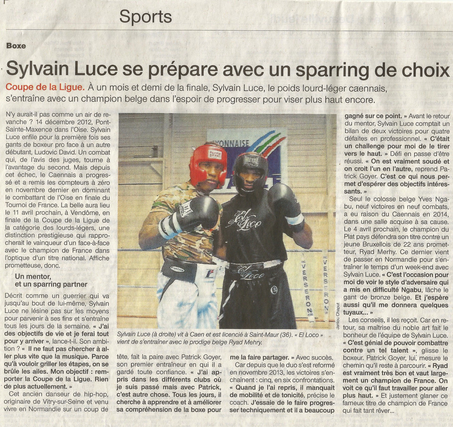 ACTU - PROCHAINS COMBATS ETC... - Sylvain " El loco Luce" - Boxeur professionnel