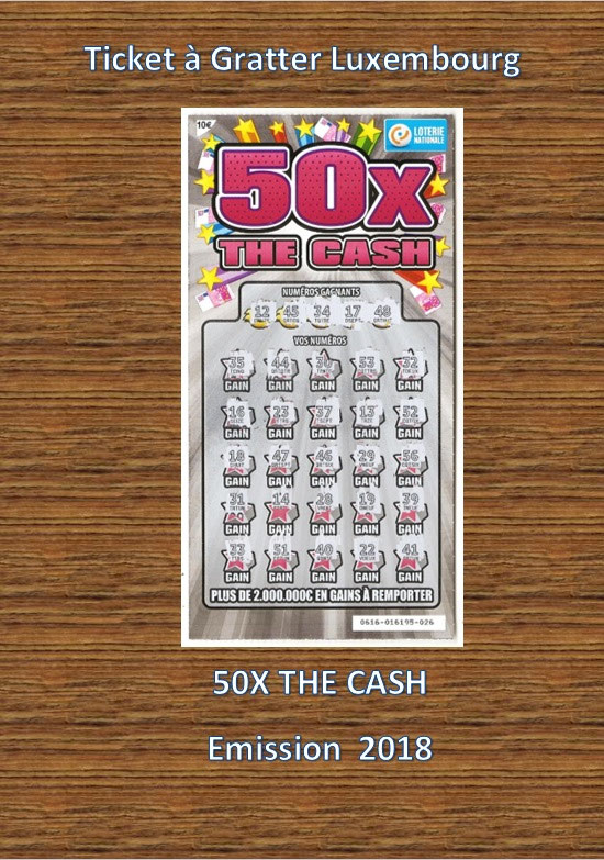 50X THE CASH - Site de tickets-a-gratter