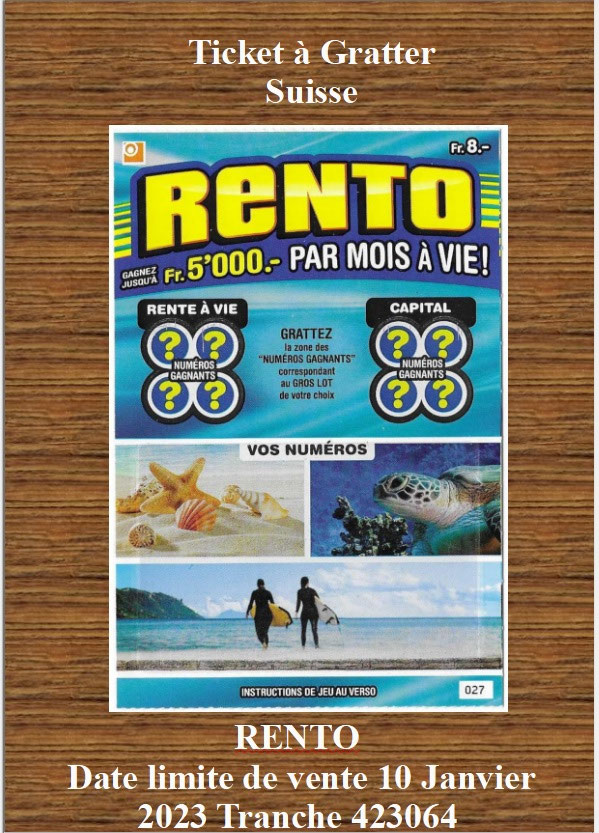 RENTO - Site de tickets-a-gratter