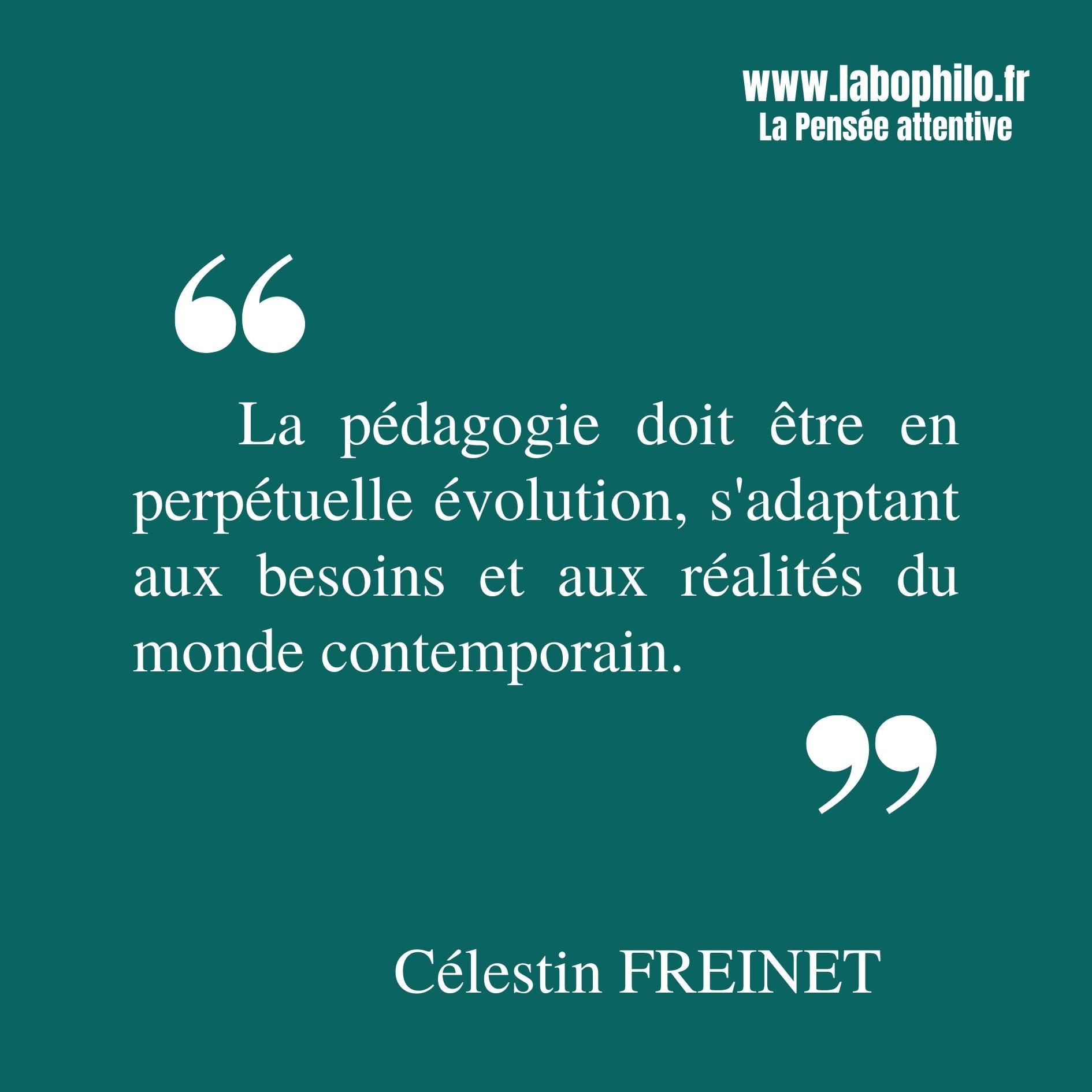 20 citations de Célestin FREINET pour réfléchir sur l'enfant, l ...