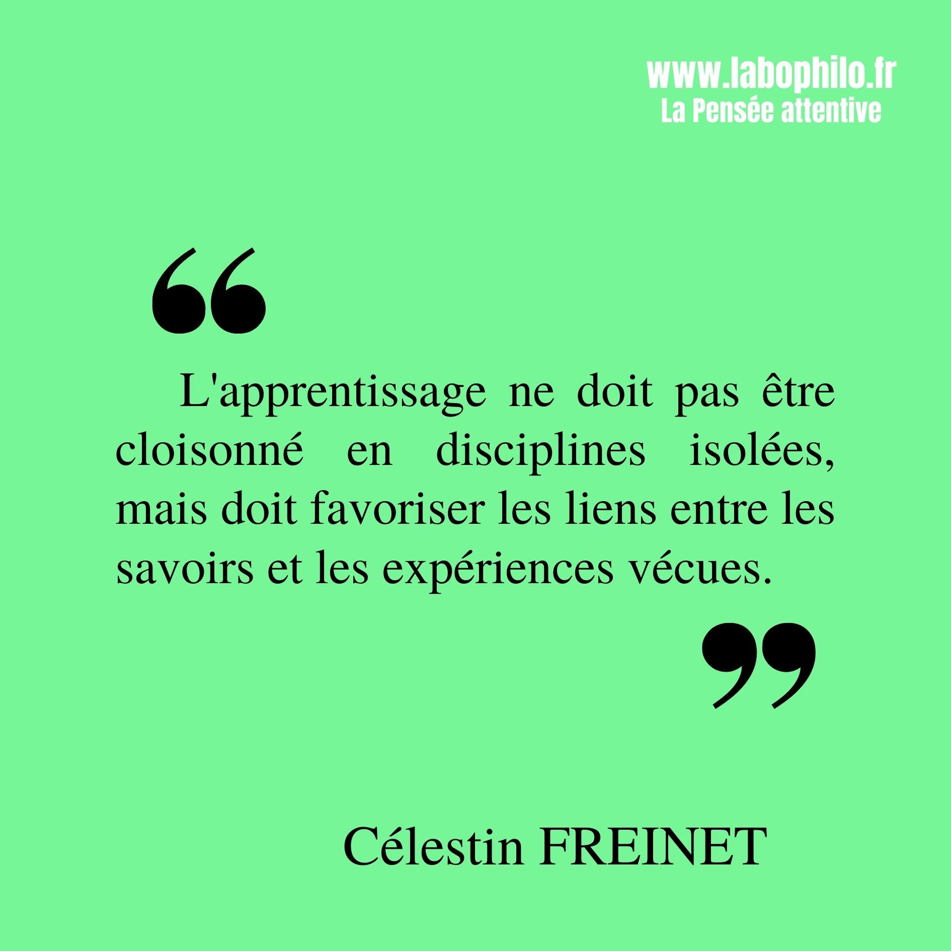 20 citations de Célestin FREINET pour réfléchir sur l'enfant, l ...