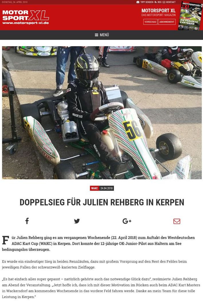 Julien Rehberg - Website des Rallye Club Haltern e.V. im ADAC