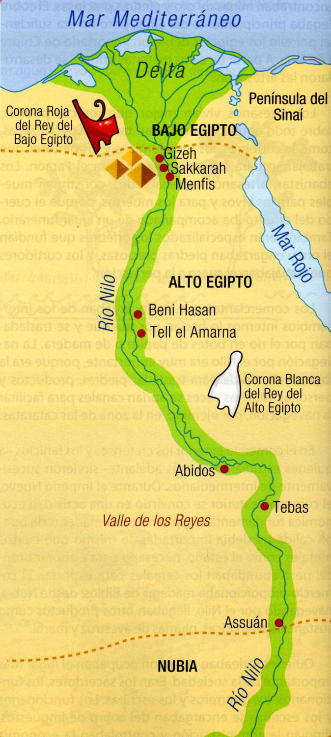 Mapa Del Rio Nilo Del Antiguo Egipto