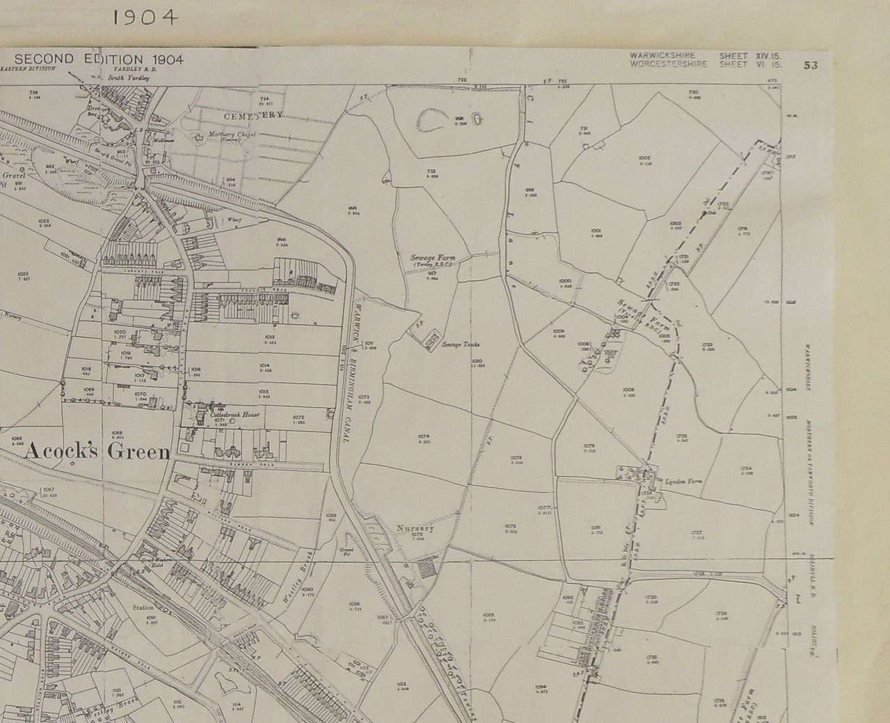 25 inches to one mile maps 1886-8 to 1937 - Acocks Green History ...