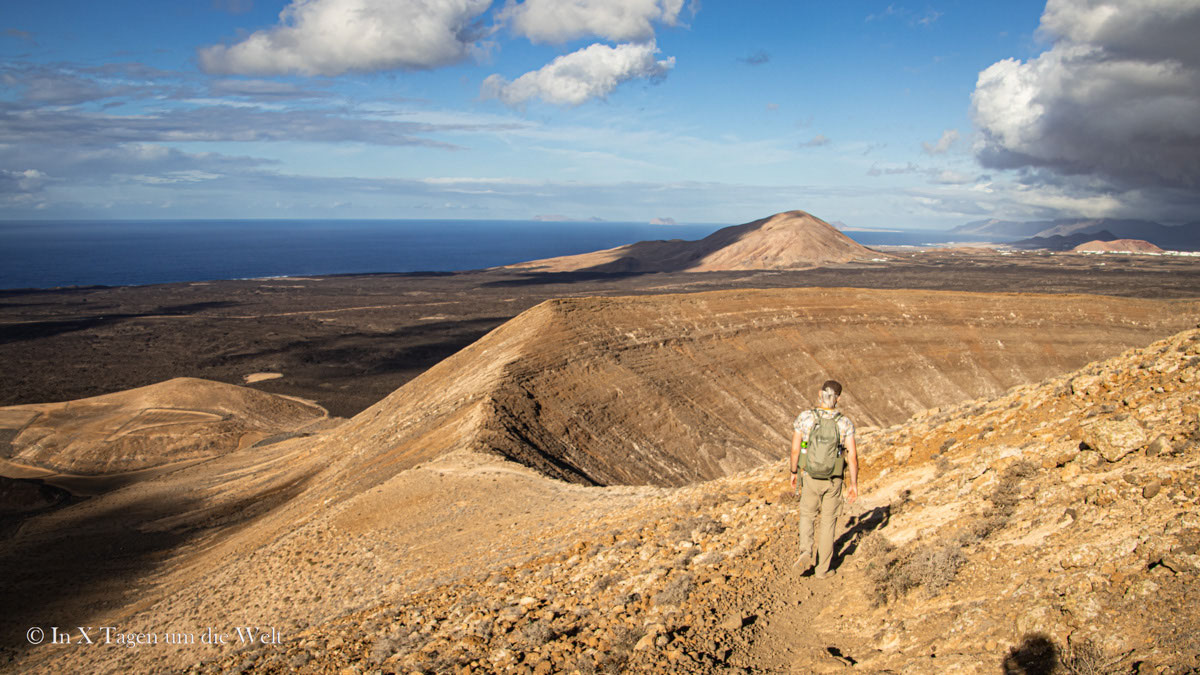 Der Vulkan Caldera Blanca auf Lanzarote - In X Tagen