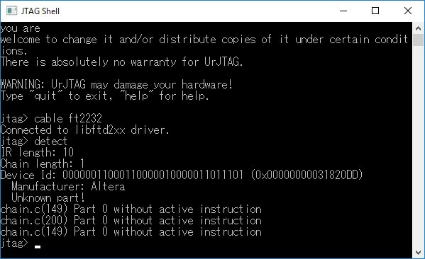 JTAGでFPGA(MAX10)を書き込んでみる - fpgafpga ページ！