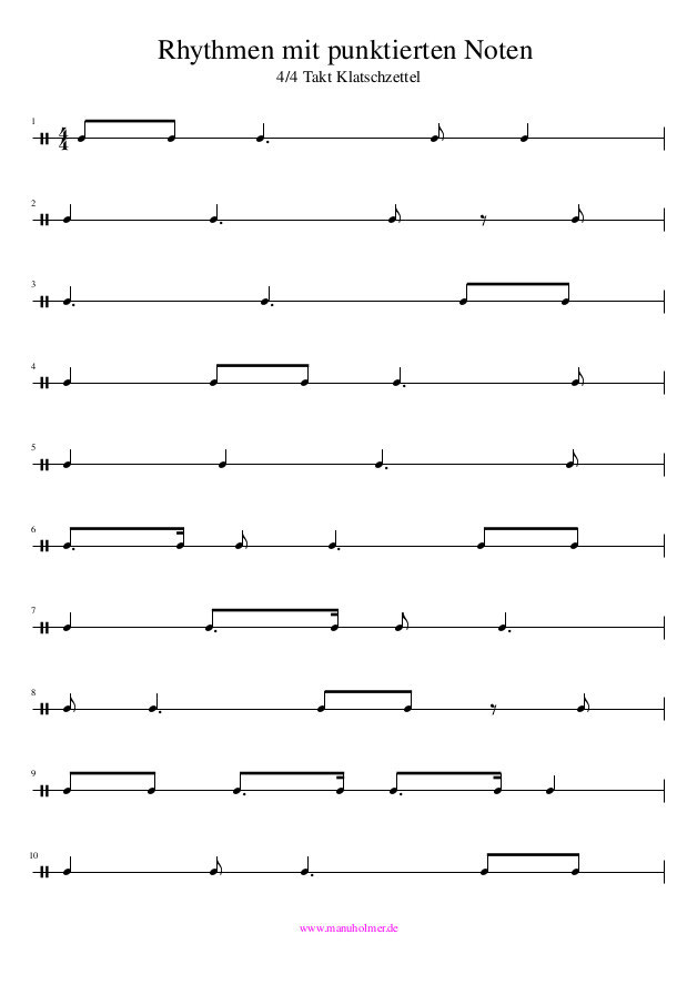 Die punktierte Note verstehen und spielen lernen - Manu Holmer ...