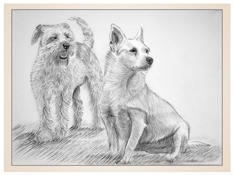 Hundeportraits nach Foto-Vorlage - Auftragsmalerin Inna Bredereck