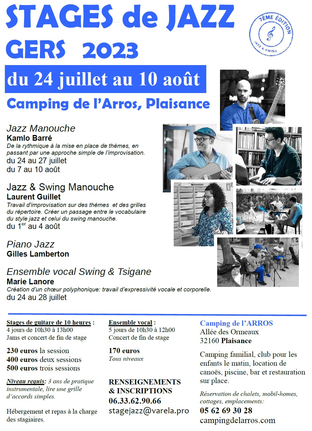 Stage Guitare Manouche Swing 2023 dans le Gers - CAMPING Gers de l ...