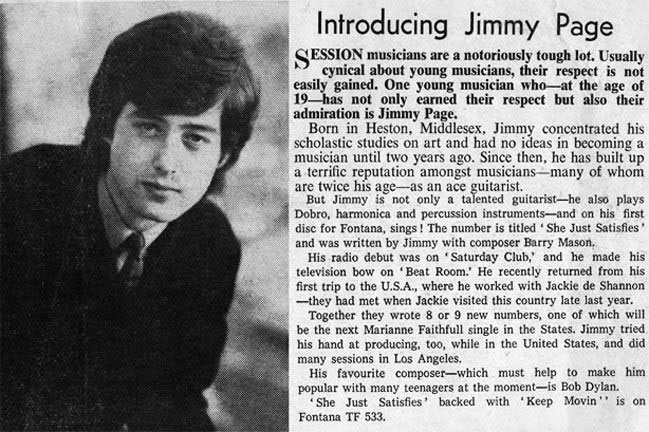 WAYNE GIBSON & THE DYNAMIC SOUNDS - James Patrick Page - Sessionman