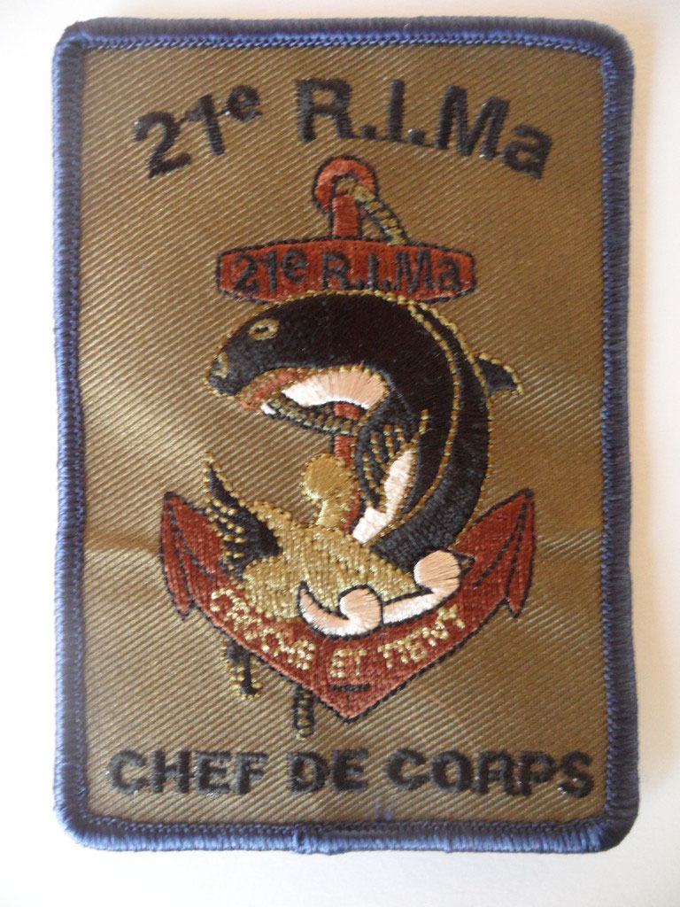 21ème RIMa - écussons coins zippos des Troupes de Marine