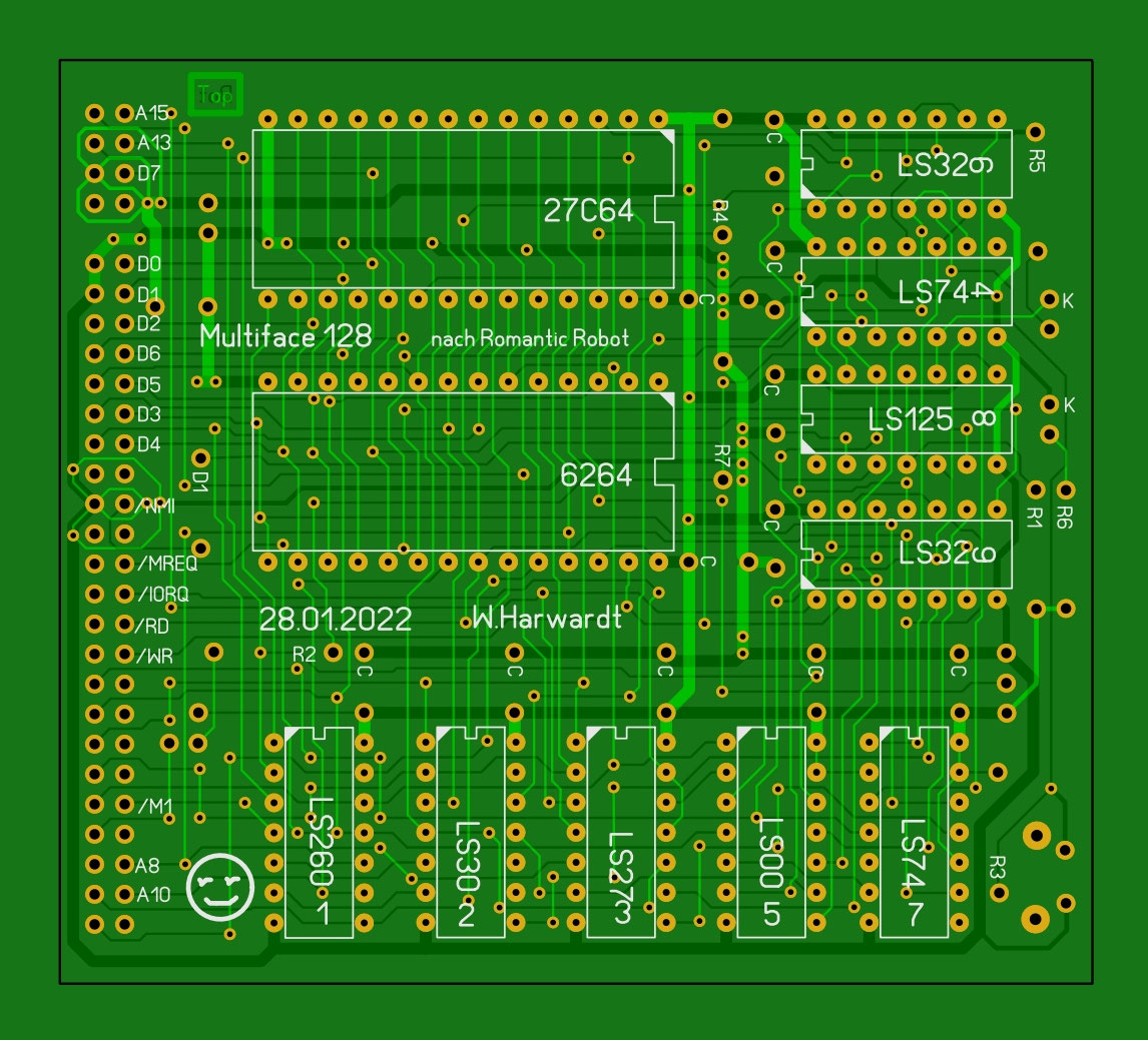 Leiterplatte für das Multiface 128 - eb-harwardts Webseite!