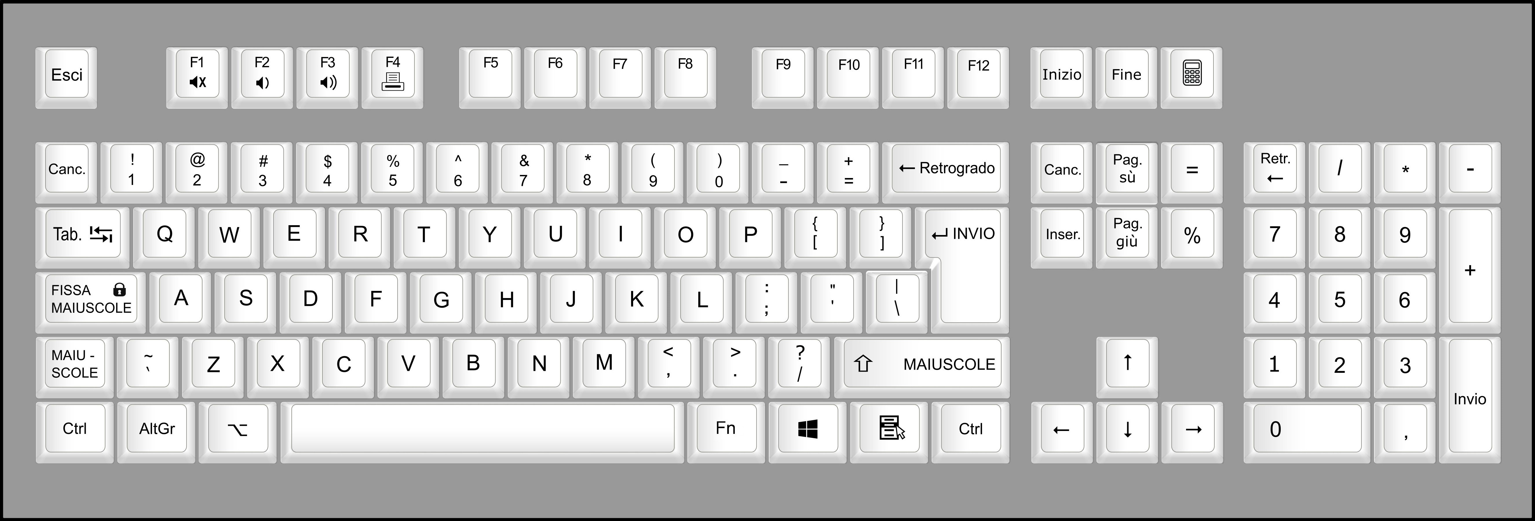 International QWERTY prestigious mechanical keyboard - vescovorestauri