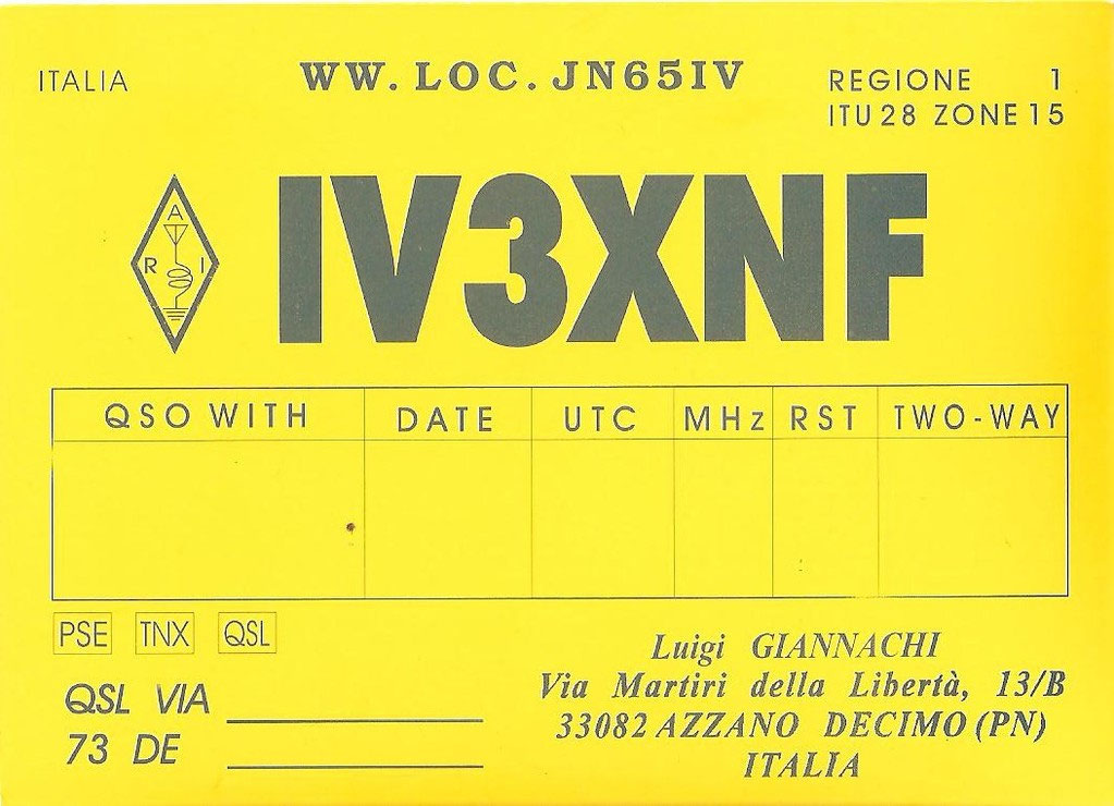 eQSL.cc Authenticity Guaranteed - iv3xnf