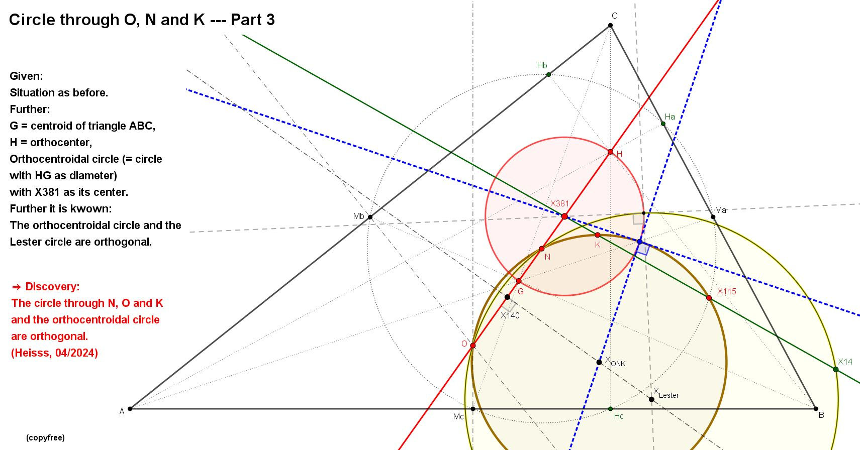 Circle through O, N and K - Geometry by Heisss