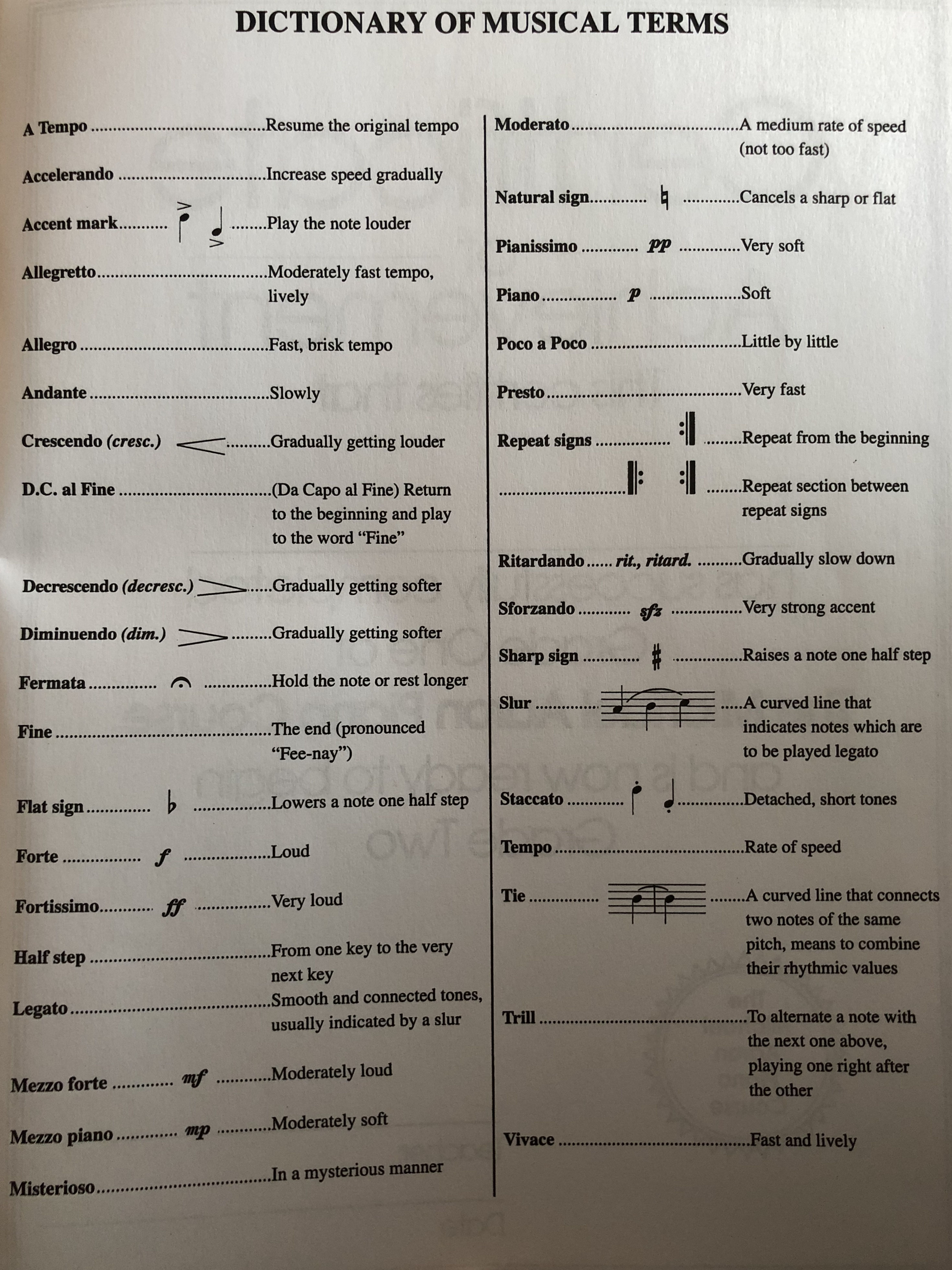 Music Theory Basics - TC West MS Choirs