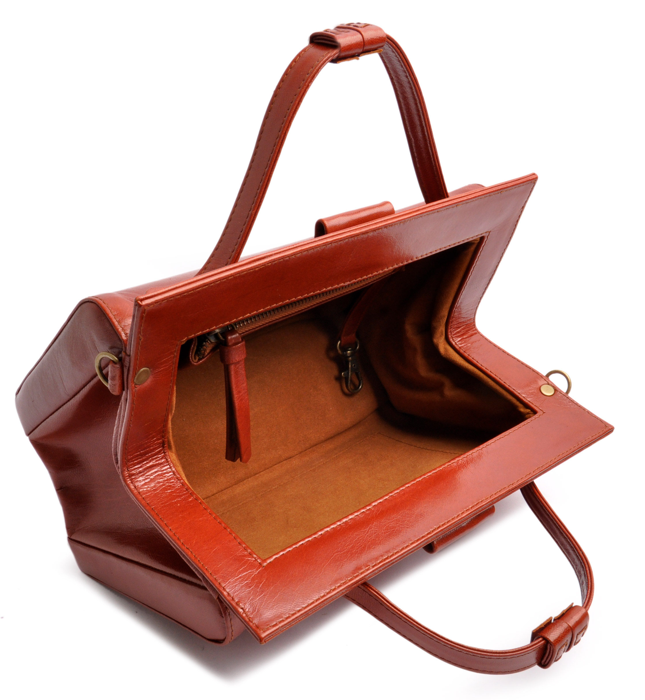 - Estelle . cognac - - OSTWALD . Manufaktur für edle Ledertaschen