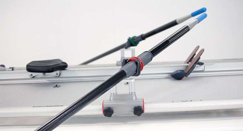 ROWonAIR® Ruderzubehör: teilbare Carbon Skulls rudern - Sportwerft®