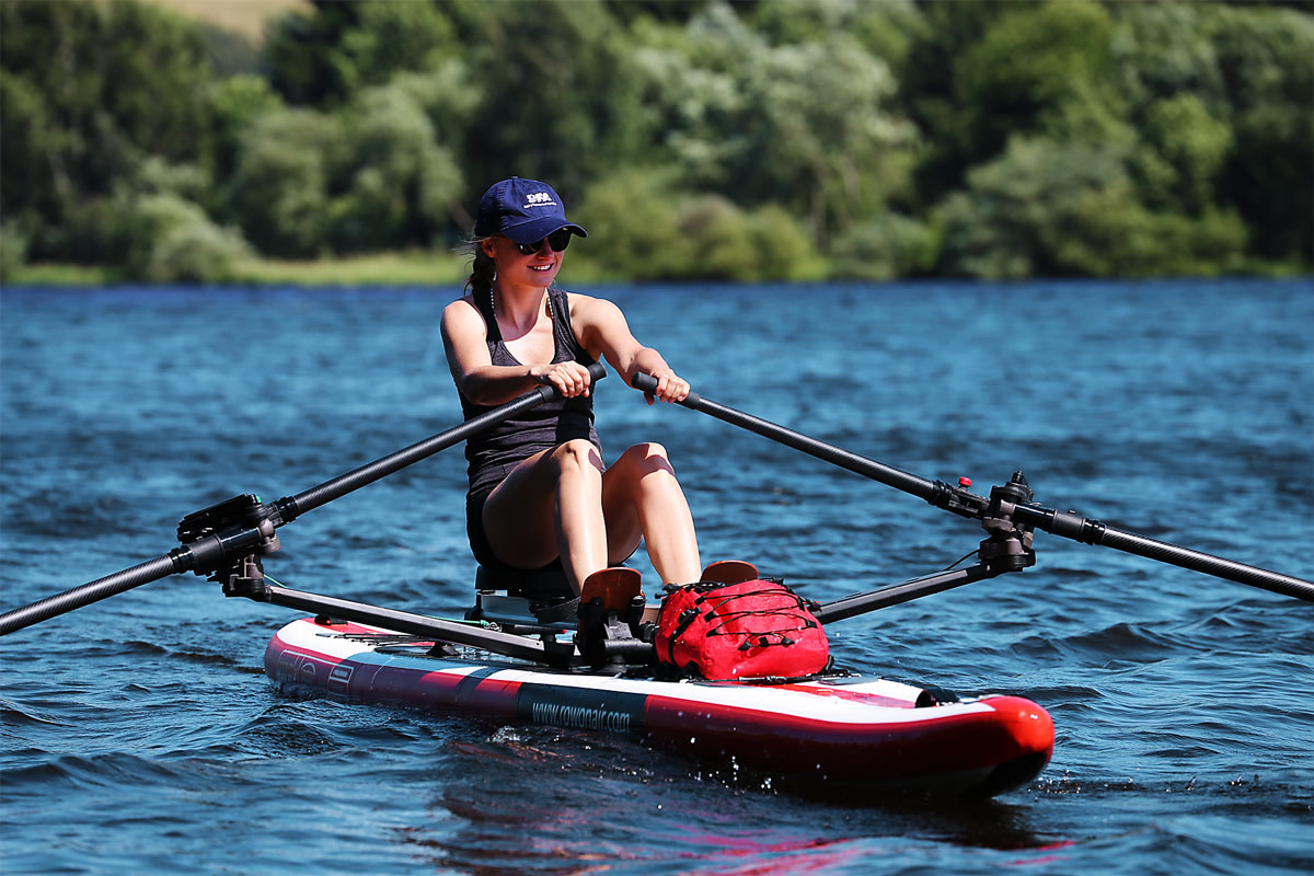 ROWonAIR®: aufblasbares SUP rudern, Skiff, Sport-Ruderboot testen ...