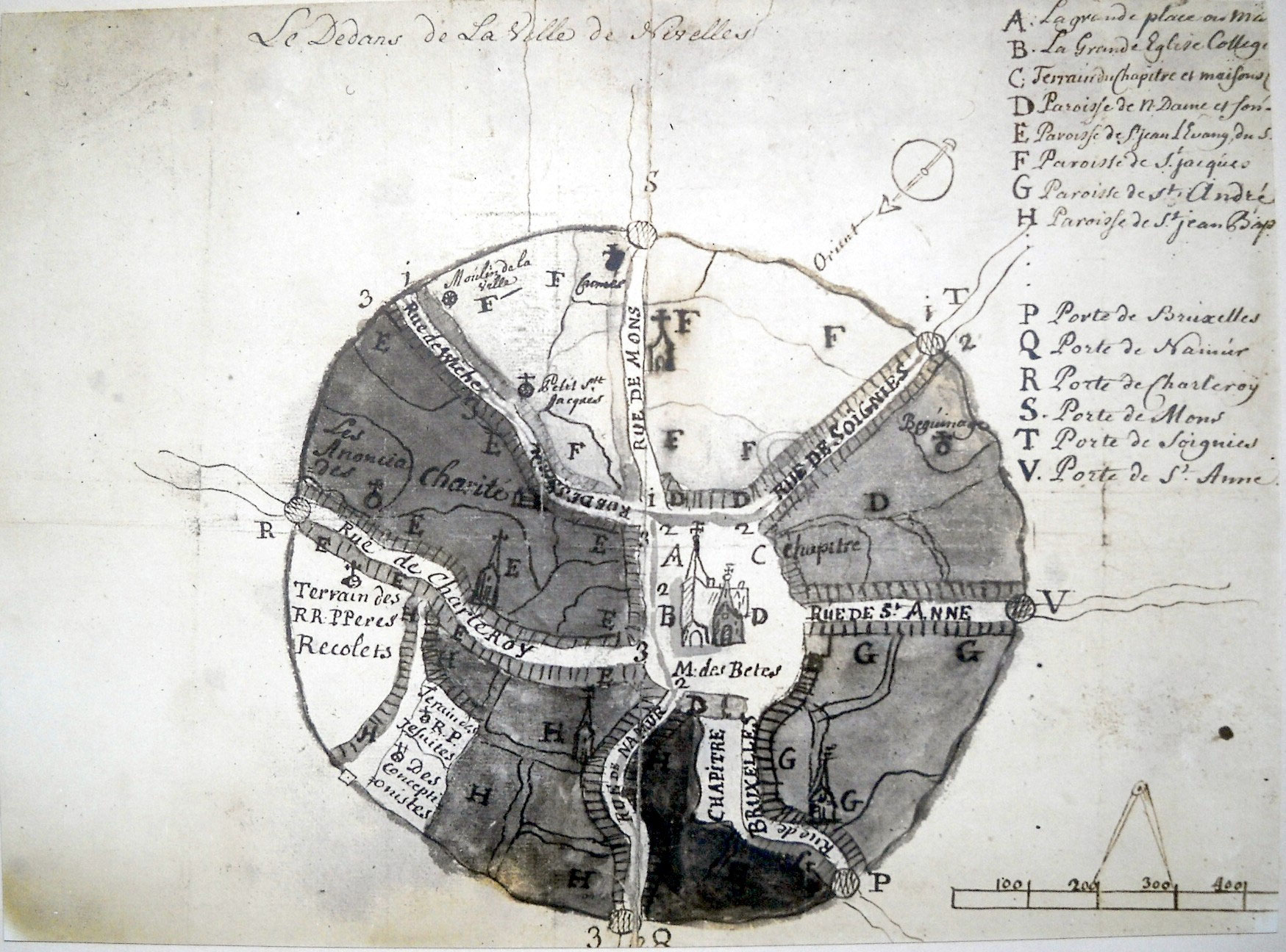 Plans de Nivelles - Mon vieux Nivelles