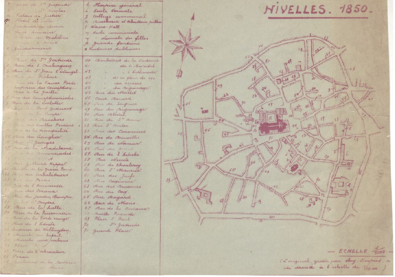 Plans de Nivelles - Mon vieux Nivelles
