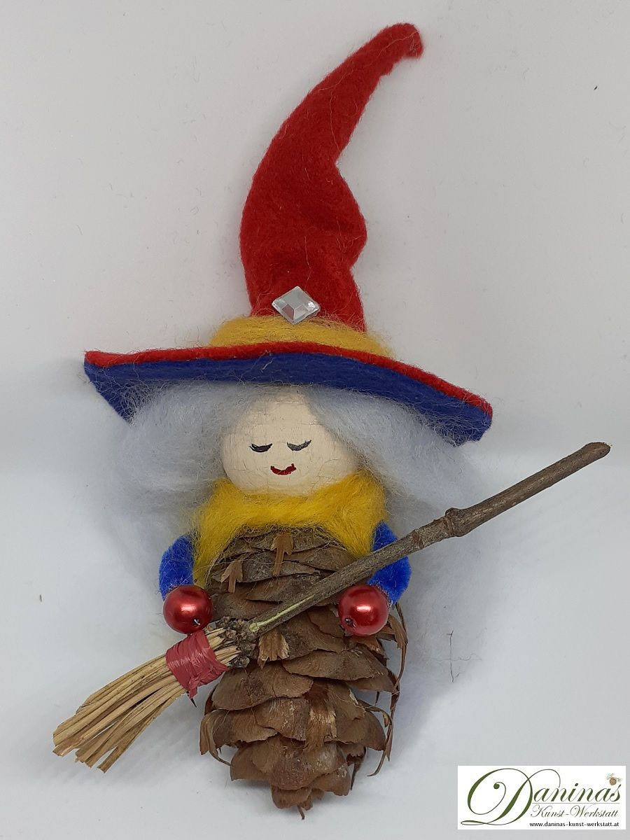 Hexe basteln für Halloween - Daninas-Kunst-Werkstatt
