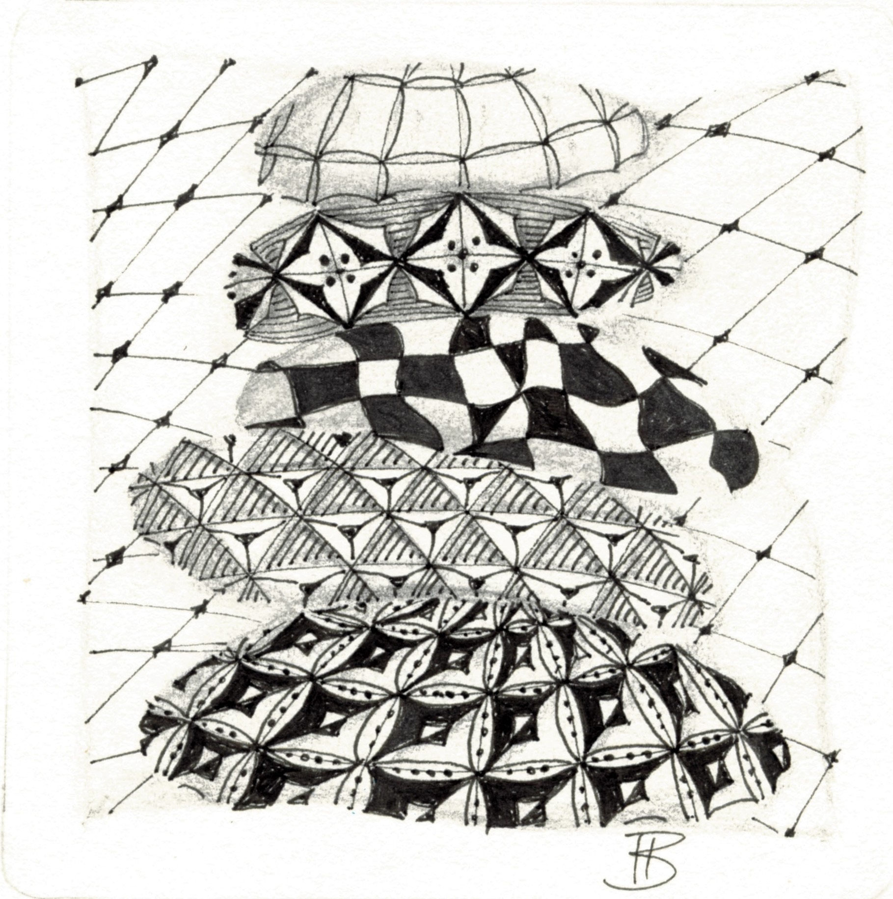 Zentangle - etwas ganz anderes, das hier eigentlich gar nicht hingehört ...