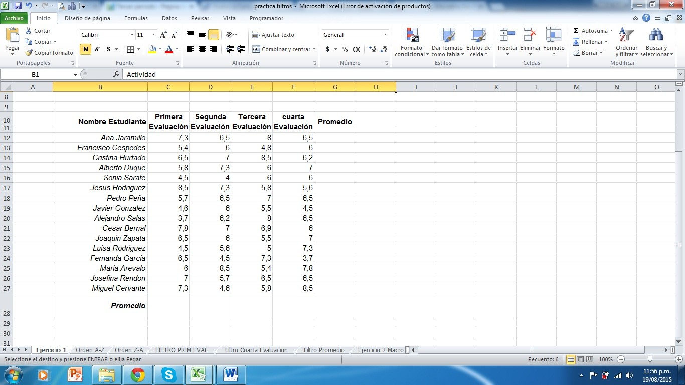 Listas - Ordenamiento - Filtros y Macros - Página Jimdo de ...